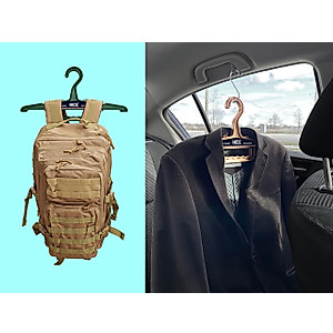 HICE Heavy Duty Clothes Hanger | 150 lb Weight Capacity | High-Impact Resin for Tactical Gear, Plate Carriers, Bulletproof Vests, Scuba BCDs, Coats, Uniforms, Heavy Clothing | Durable Design (Black)