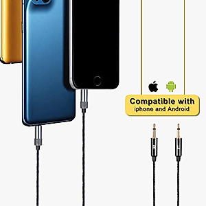 Saipomor Replacement Audio Cable HD212 Cord Compatible with Sennheiser HD202 HD497 HD437 HD447 HD212 pro, EH250 EH350 Headphones