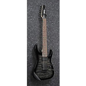 Ibanez GRG 7 String Solid-Body Electric Guitar, Right, Transparent Black Sunburst, Full (GRG7221QATKS)