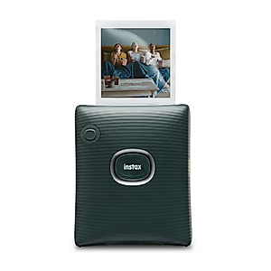 Fujifilm INSTAX Square Link Instant Printer (Green) Bundle with Instax Square Film Double Pack (40 Exposures) (3 Items)