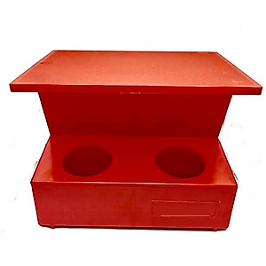 Pigeon Plastic Feeder Dove Bird Food Feeding Pigeon Perches Posadero Comedero Palomas 2 huecos (Two Holes)