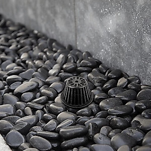 Premium USA Made 4" Inch Black Outdoor Round Atrium Drain Grate Cover - Fits All 4" Inch Sewer & Drain Pipe/Fittings, Also Fits Triple Wall Pipe & Corrugated Landscape Pipe 4" (Black)