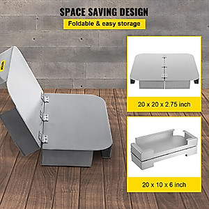 VEVOR Fire Pit Heat Shield, 26 x 26 inch Deck Defender & Grass Guard, High Temp Fire Pit Heat Deflector, Fire Pit Mat for Grass Lawn Guarding, Fire Pit Pad for Outdoors, Bonfires, Wood Burning, Square