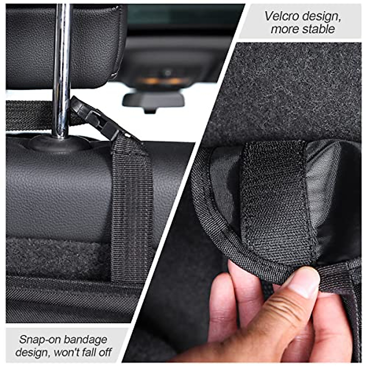 Car Trunk Organizer, Large Capacity Backseat Hanging Storage/Organizer with 6 Enlarged Pockets, Car Space Saving Expert, Trunk Organizer for Truck, SUV, Van, Space Saving Expert (Black)