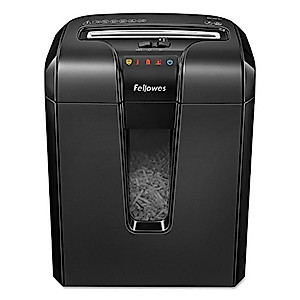 Fellowes 4600001 Shredder Cross-Cut, 10Sht Cap, 15-1/4"x10"x19", Black