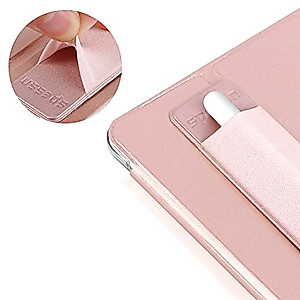 Spessn Compatible for Pencil Holder Sticker, Elastic Lycra Stylus Pocket iPad Screen Pen Protective Pouch Adhesive Sleeve for Pencil - Rose Gold