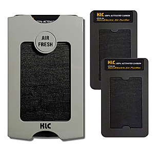 KLC Charcoal Odor Absorber for House Odors | Stick-On | 2 Tags- pack | Basement Odor Eliminator | Kitchen Odor Remover | Bathroom Deodorizer (GRAY)