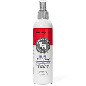 Petkin Hemp Anti Itch Spray for Dogs and Cats – with Hemp Oil & Calming Lavender Extract, 8 fl oz – Reduce Itching, Hot Spots and Skin Irritation – Soothes, Calms & Conditions