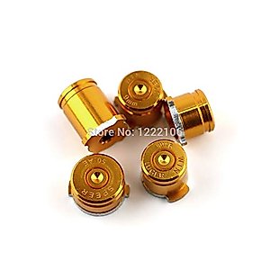 Metal 9mm Bullet Buttons Mod Kit ABXY & Guide Button for Xbox One xboxone Controller (Gold)
