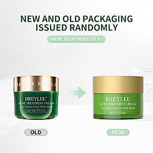 BREYLEE Acne Treatment Cream, Tea Tree Oil Acne Cream for Clearing Severe Acne, Breakout, Remove Pimple and Repair Skin (20ml,0.7oz)