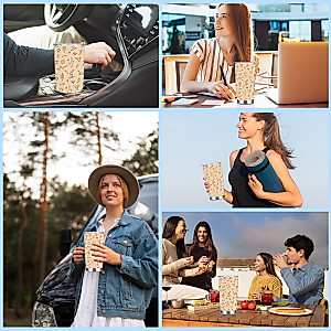 EIXU Birthday Christmas Presents Boho Western Coffee Tumbler, 20 oz Tumblers, Insulated Coffee Mug, Stainless Steel Thermal Cup Travel Coffee Cup, Cow Stuff Western Gifts for Women Men, Western Stuff