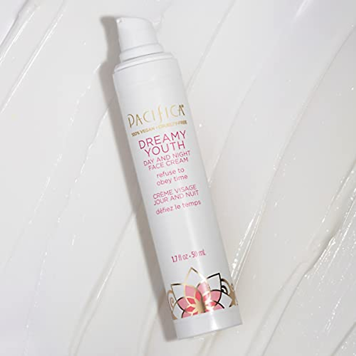 Pacifica Beauty, Dreamy Youth Day and Night Face Cream, Daily Hydrating Facial Moisturizer, For All Skin Types, Made with Peptides and Floral Stem Cells, 100% Vegan and Cruelty Free