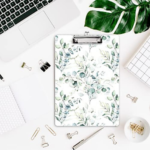 Hongri Cardboard Clipboard, Fashion Design Letter Size Wooden Clipboards, Cute Custom Pattern, A4 Standard Size 9" x 12.5", Office Supply, School Supply, Back to School, Leaf