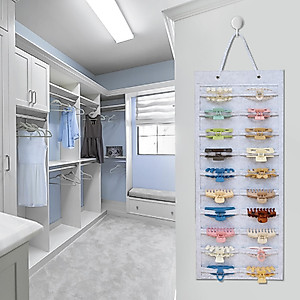 SMUK Hanging Headband Holder Organizer for Girls, Wall-mount Headband Storage Display for Women, Head Band Hair Accessories Organizer On Wall, Door, Wardrobe