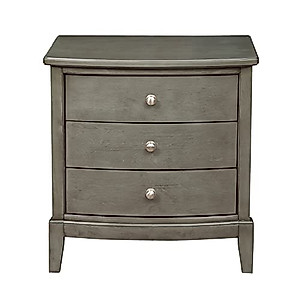 Lexicon Baylor 3-Drawer Nightstand, Gray