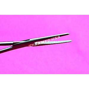German Stainless Straight Forceps, Hemostat Forceps clamp 6.25" (Cynamed Brand) …