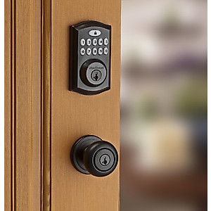 Kwikset 99130-003 SmartCode 913 Non-Connected Keyless Entry Electronic Keypad Deadbolt Door Lock Featuring SmartKey Security, Traditional Venetian Bronze