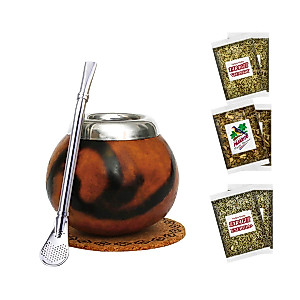 Yerba Mate Bombilla Gourd Drinking Filter Straws 304 Food-Grade Stainless Steel 6.1 inch Long Spoon Bombillas Straws for Mate Tea Set of 3 with Cleaning Brush (silver)