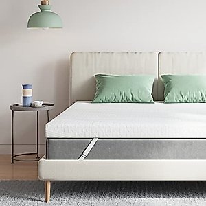 Novilla 4 Inch Memory Foam Mattress Topper, Medium Firm Mattress Topper Queen Size with Non-Slip Design, High Density Gel Mattress Topper for Cooling, Motion Isolation & Pressure Relieving Sleep