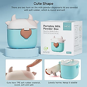 NCVI Baby Formula Dispenser with Scoop and Leveller Portable Storage Formula Containers for Travel, Non-Spill Smart Baby Milk Powder Formula Dispenser for Fruits, Snacks and Nuts (Green)