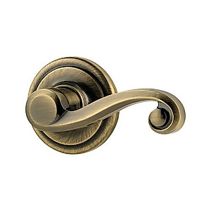 Kwikset Lido Hall/Closet Lever with Microban Antimicrobial Protection in Antique Brass