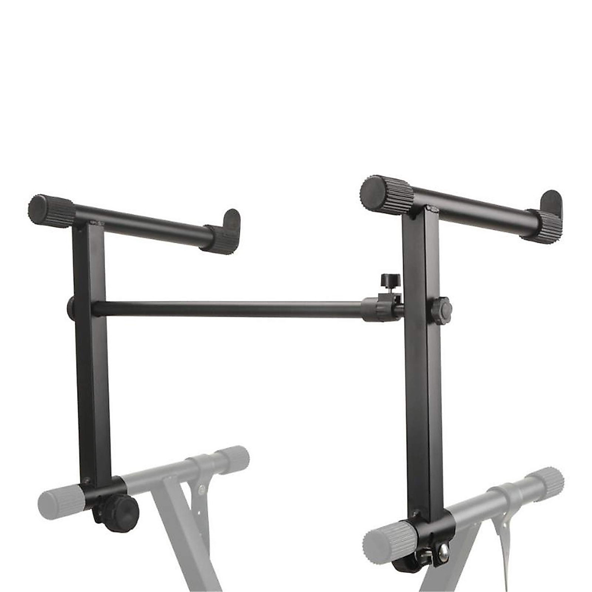 Miwayer Keyboard Stand Extension Adapter for X-Style Keyboard Stand, 2 tier keyboard stand Adjustable Width (Keyboard Stand Extension)