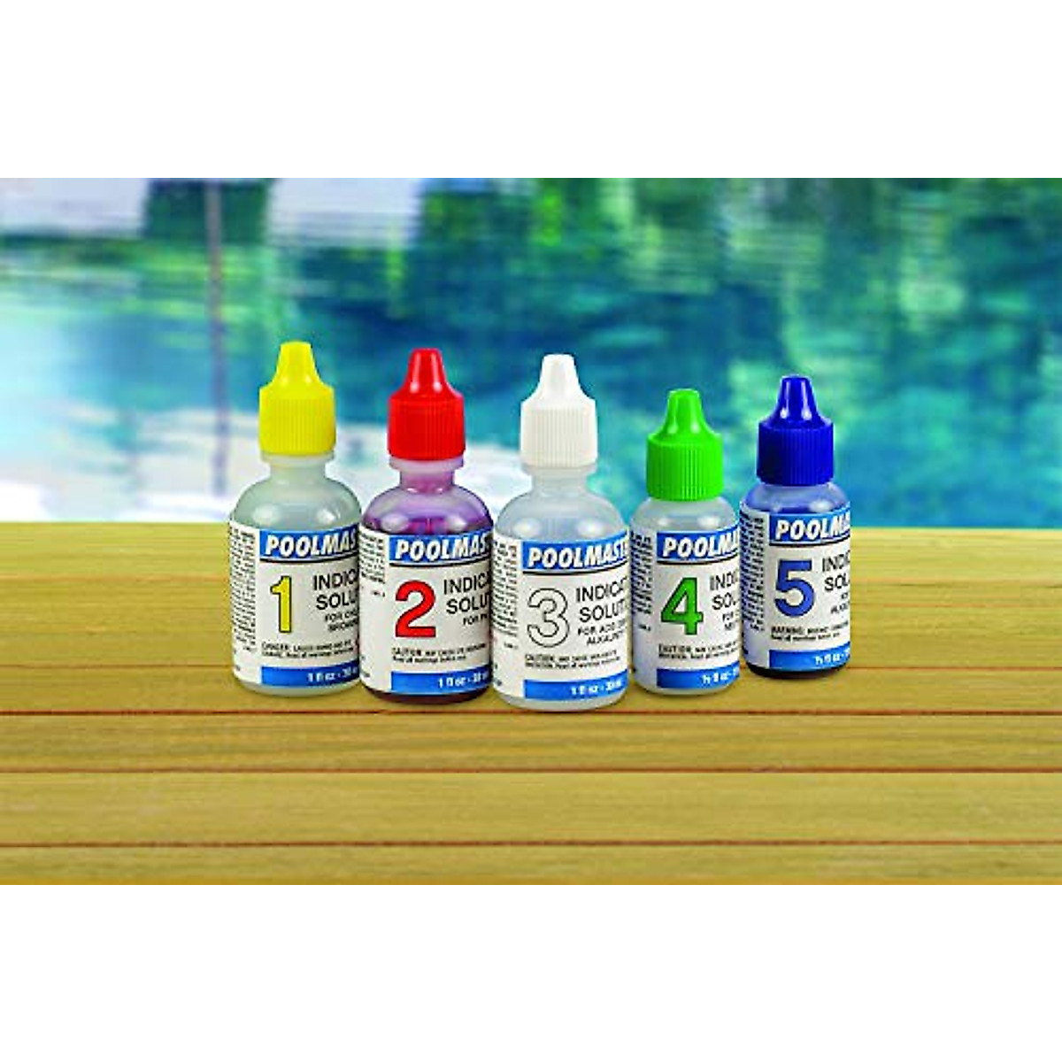 Poolmaster 23227 Replacement Indicator Solutions #1 - #5 For Spa or Swimming Pool Water Testing