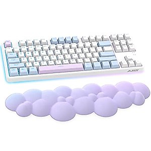 Gaming Keyboard Wrist Rest Pad,Memory Foam Palm Rest, Ergonomic Hand Rest,Wrist for Computer Keyboard,Laptop,Mac,Lightweight Easy Typing Pain Relief-Purple