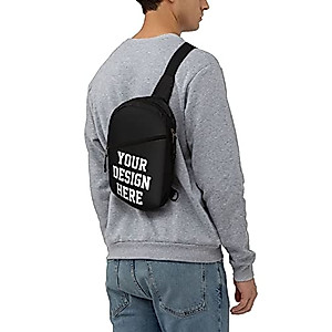 Custom Crossbody Sling Bag With You Logo Text Picture Personalized Chest Bags Travel Business Shopping Sport Mens Custom Chest Bags