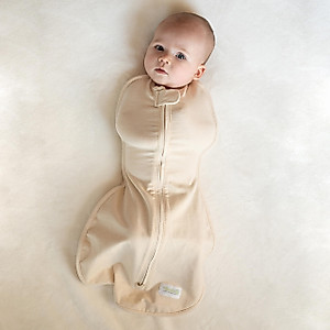 Woombie Original Baby Swaddling Blanket - Soothing, Cotton Baby Swaddle - Wearable Baby Blanket, Lime Sorbet, 14-19 lbs