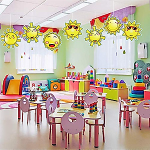 Sun Cutout Accent Classroom Bulletin Board Decoration School Spring Summer Theme Party Supplies Accessory Crafts Art Decor Card Happy Birthday Chart Stickers