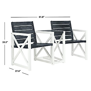 SAFAVIEH Outdoor Collection Ally Rustic Brown Darling Wrought Iron 60.25" Outdoor Tree Bench