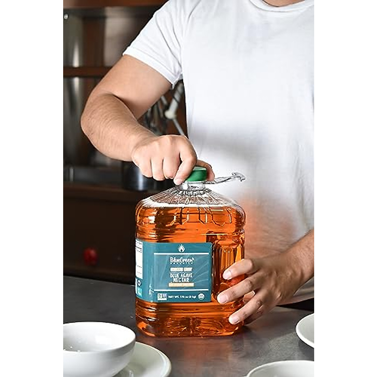 Blue Green Agave Organic Nectar, Light Blue, 176 Ounce