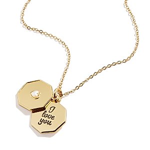 Alex and Ani Mother’s Day Adjustable Necklace for Women, I Love You Pendant, Shiny Gold Finish, 22.5 to 24.5 in - Mother's Day Gifts for Mom