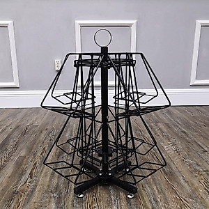 FixtureDisplays® DVD Book CD Spinner Rack Post Card Greeting Card Birthday Card Display.Pocket Size: 6.54"Wide X 7.5"High, 8 Pockets. 1113-BK28-NEW-NF