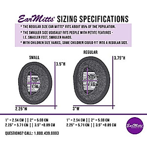 EAR MITTS 2 Pack Bundle Fleece Bandless Winter Ear Muffs, Black & Gray, Regular