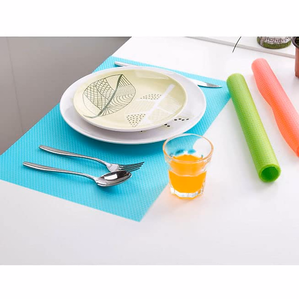 GUAGLL 4 PCS Kitchen Refrigerator Mats Multipurpose Pads for Home Shelves Cupboard Drawer