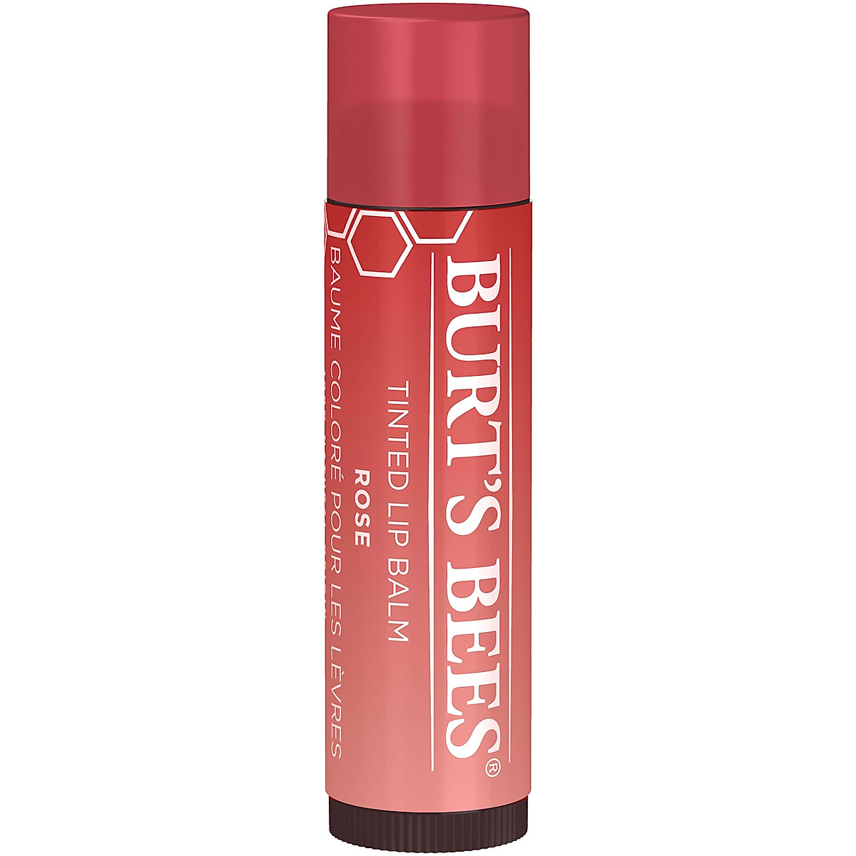 Burt's Bees 100% Natural Tinted Lip Balm, Rose with Shea Butter & Botanical Waxes, 0.15 Oz