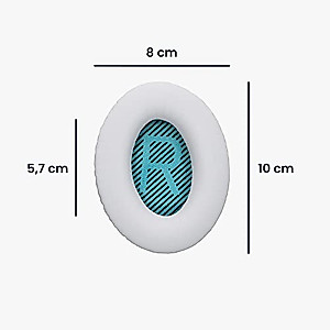 kwmobile Ear Pads Compatible with Bose Soundlink Around-Ear Wireless II Earpads - 2X Replacement for Headphones - White