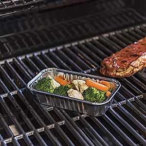 Char-Broil 20602108 Patio Bistro TRU-Infrared Electric Grill, Graphite & 9328812P06 Aluminum Disposable Grill Drip pan, (10-Pack), Silver