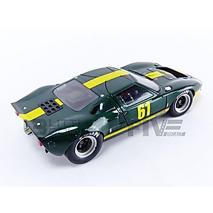 solido S1803004 Ford GT40 Mk.1 Collectible Miniature Car, Green and Yellow, 1:18 Scale