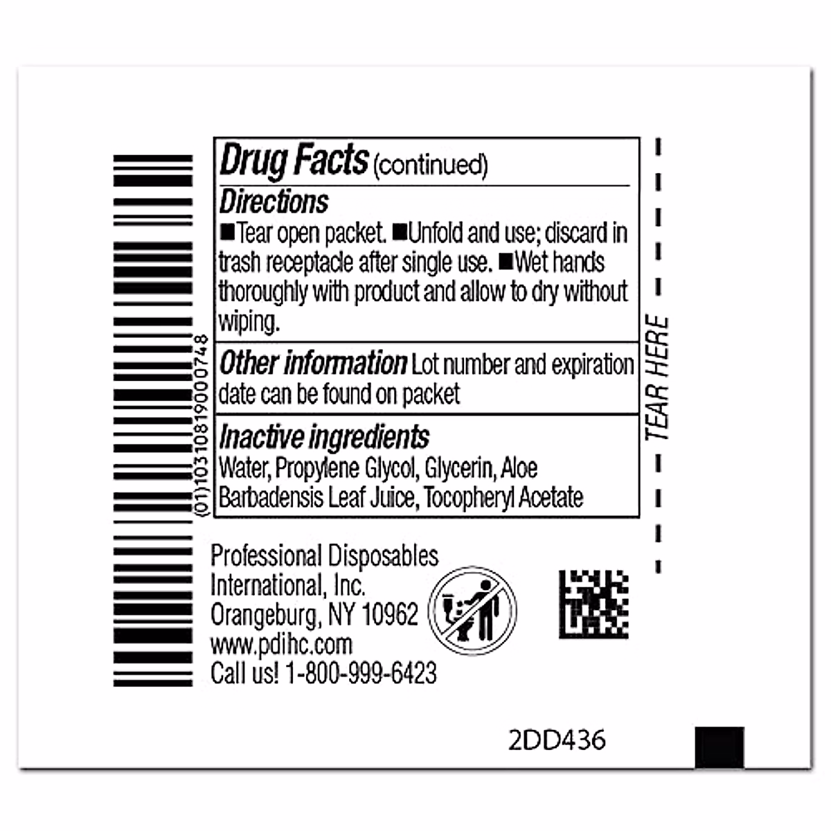 Sani-Hands Hand Sanitizer Wipes 100 Packets Per Box