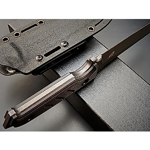 Eafengrow EF129 Fixed Blade Knife, DC53 Steel Tanto Blade,G10 Handle Full Tang Fixed Knifes Straight Knife for Camping Hunting Adventure Survival and EDC Tool(Black)