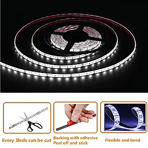 HOKIION Pontoon Led Boat Lights, 12V 20FT Marine Led Strip Lights, Waterproof Boat Interior Light, Under Gunnel Lights, Boat Deck Light, Night Fishing Lights with Extension Cable for Boat (White)