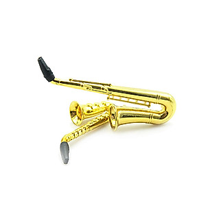 Cool and Novel Shape Saxophone Shape Design,With 10 Stainless Steel Filter Screens,Gift For Fathers And Boyfriends.