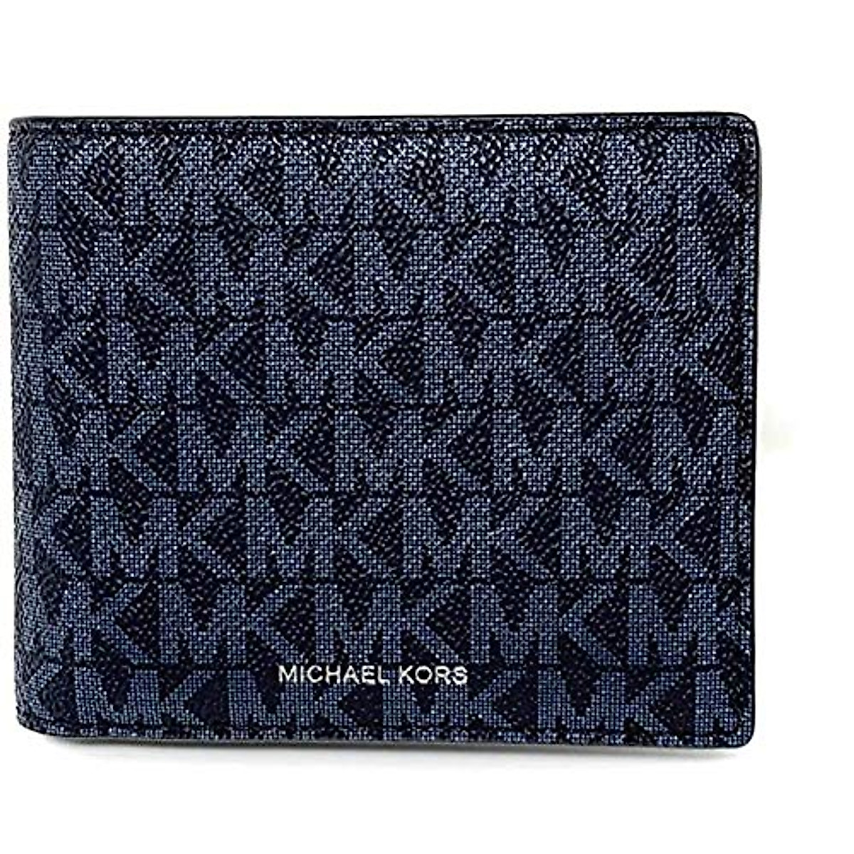 Michael Kors Men's Leather Cooper Billfold Wallet with Passcase, Card Slot (Admiral Blue)