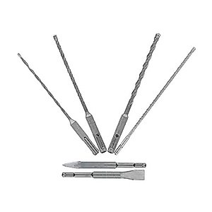 Diablo DMAPL9930-S6 6pc SDS-Plus Rebar Demon™ 4-Cutter Full Carbide Head Hammer Drill Bit & Chisel Set (6-Piece)