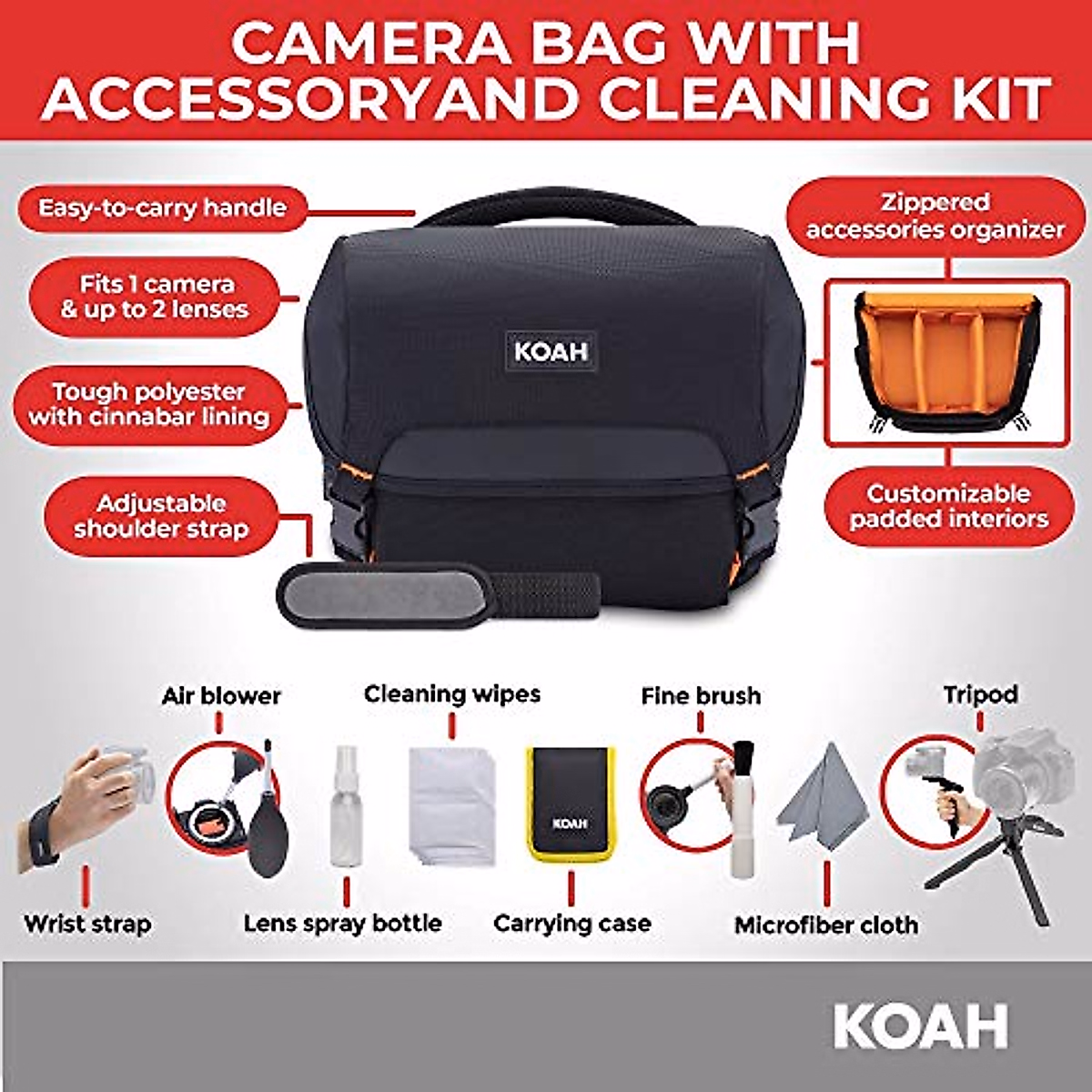 Tamron 28-200mm f/2.8-5.6 Full-Frame Lens for Sony E Mount Cameras Bundle with Roebling Camera System Gadget Bag with Accessory Kit and 67mm 3-Piece Lens Filter Kit (3 Items)