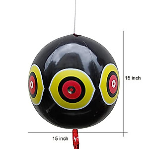 MorTime 3PCS Balloon Bird Repellent, 24" Terror Eye to Scare Birds in Garden Outdoors, Keep Ducks Away from Swimming Pool