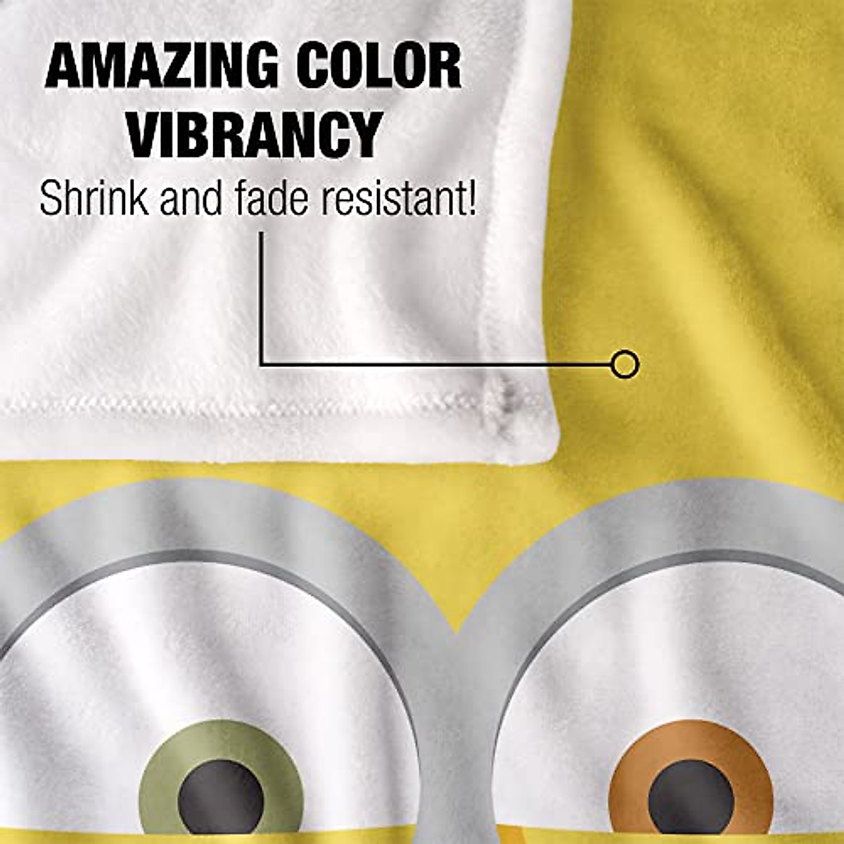 Minions Blanket, 36"x58", Bob Face Silky Touch Super Soft Throw Blanket
